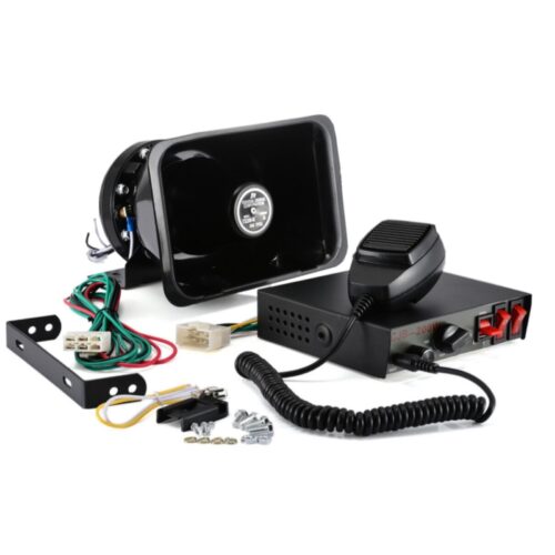 Police Siren 200w Speaker with PA - 8 Siren Tones - 12v - Fire Siren Kit