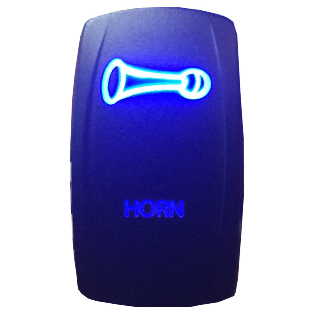 LED Horn Switch by Carling - Momentary Rocker Marine Switch - 12v 20A