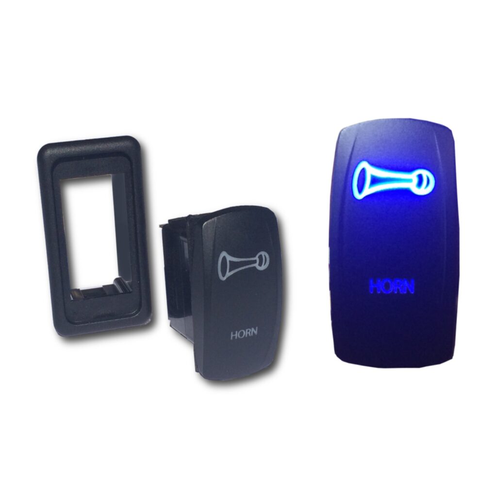 LED Horn Switch by Carling - Momentary Rocker Marine Switch - 12v 20A