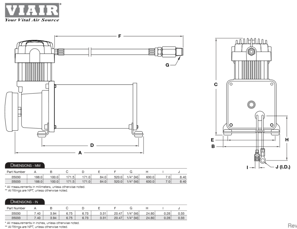 Viair 35030 350c Air Compressor 150psi 100% Duty 1.52 cfm 12v Pewter