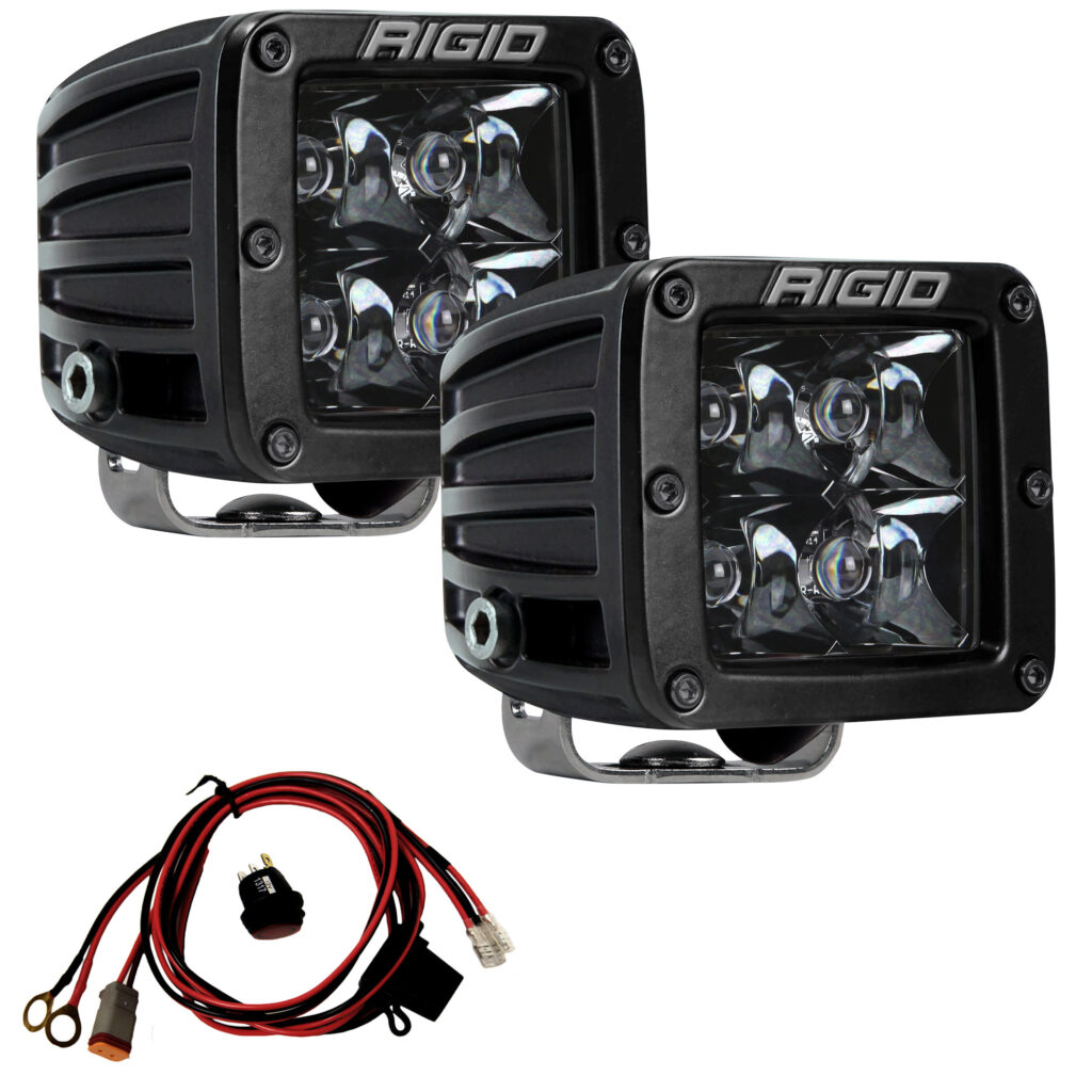 Rigid 202213BLK Midnight Edition Black PRO LED Lights - Pair of Pods