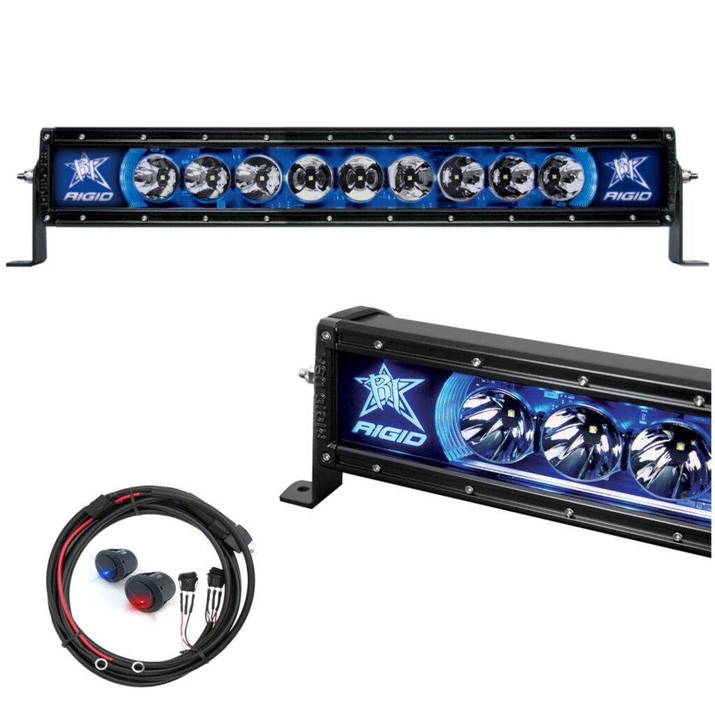 Rigid 220013 Radiance+ 20" LED Light Bar w/ Blue BackLight and Wiring