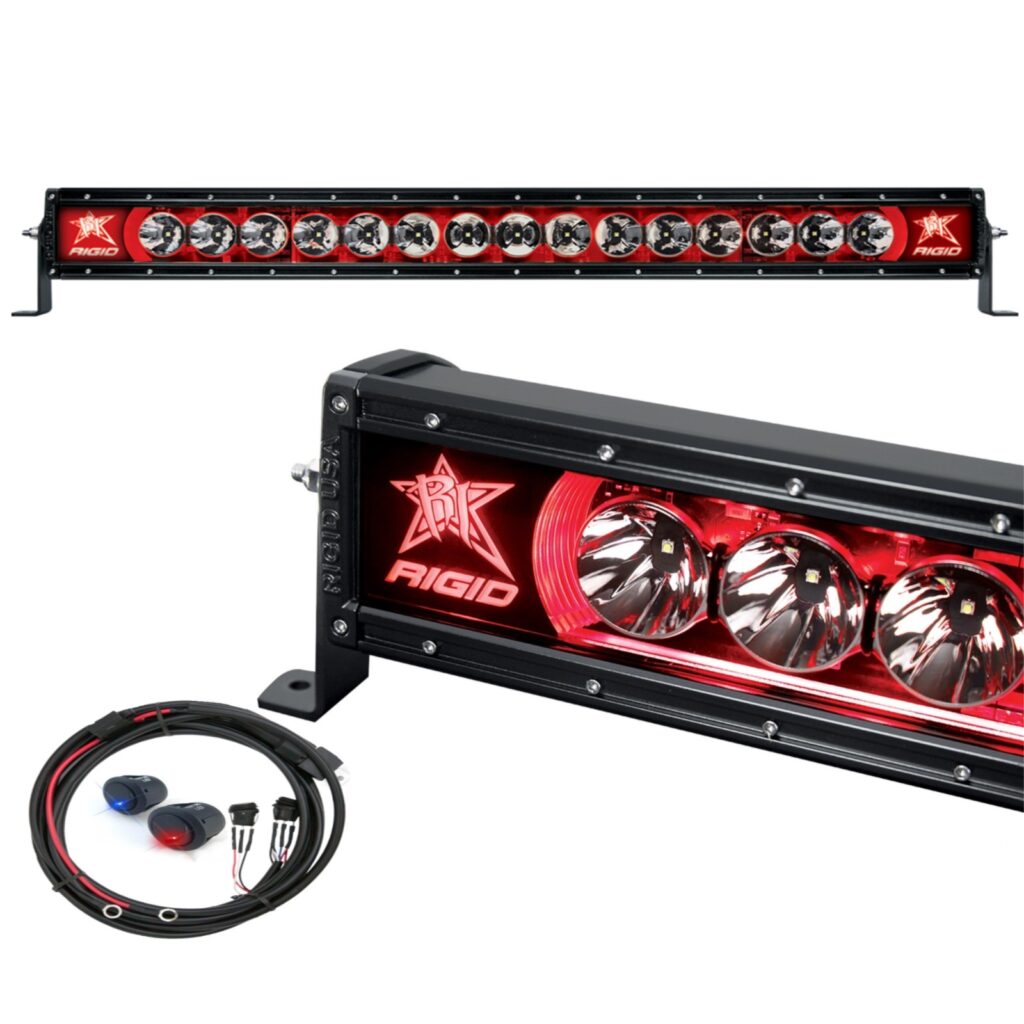 Rigid 230023 Radiance+ 30" LED Light Bar w/ Red BackLight and Wiring