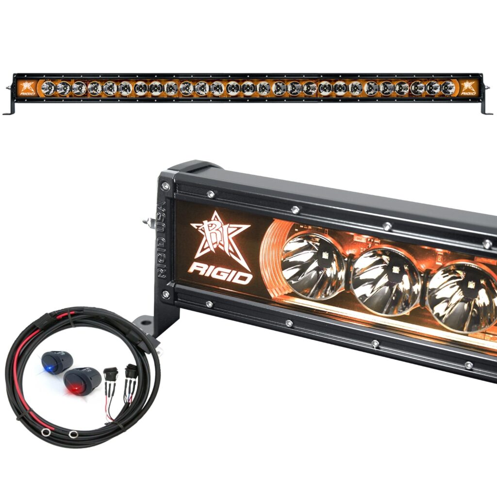 Rigid 250043 Radiance+ 50" LED Light Bar w Amber BackLight and Wiring