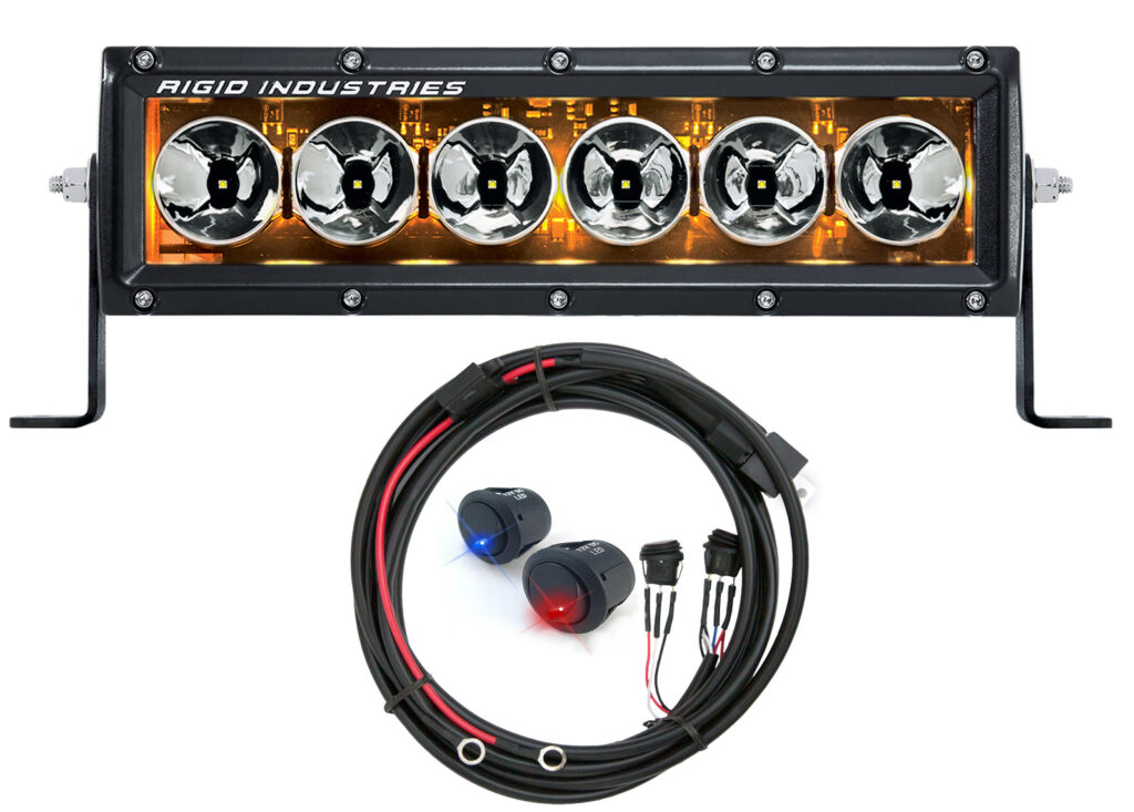 Rigid 210043 Radiance+ 10" LED Light Bar w Amber BackLight and Wiring